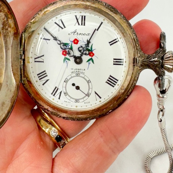 arnex | Accessories | Vtg Arnex Incabloc Pocket Watch | Poshmark